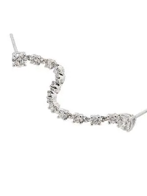 ANITA KO 18kt White Gold Diamond Double Piercing Earring