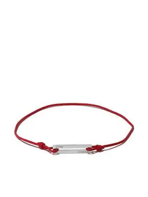 Le Gramme Le Gramme 17/10g Cord Bracelet Silver/red