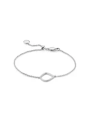 Monica Vinader Riva Diamond Kite Chain Bracelet - Silver