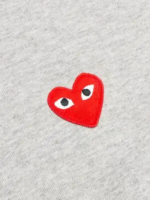 Play Comme Des Garcon Heart Logo-patch Track Jacket - Grey