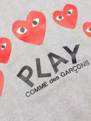 Play Comme Des Garcon Heart Logo-patch Track Jacket - Grey