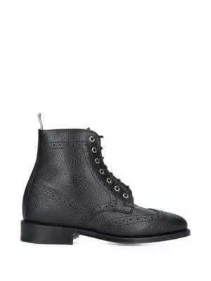 Thom Browne Wingtip Brogue Boots - Black