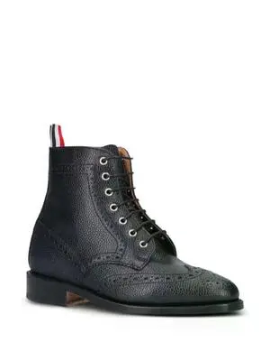 Thom Browne Wingtip Brogue Boots - Black