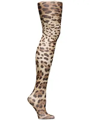 Dolce & Gabbana Leopard Print Tights
