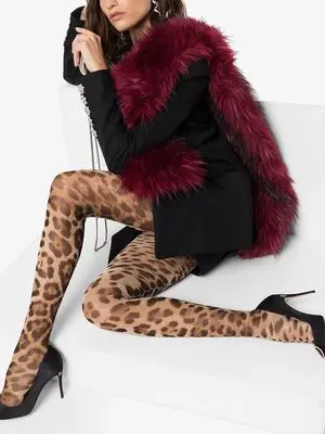 Dolce & Gabbana Leopard Print Tights