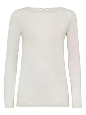 Brunello Cucinelli Long-sleeve Knitted Top - Neutrals