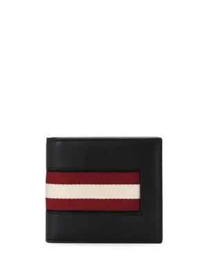 Bally Striped Trim Bifold Wallet - Black