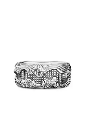David Yurman Sterling Waves Band Ring - Silver