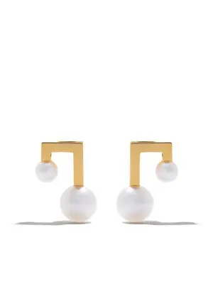 TASAKI 18kt Akoya Pearl Stud Earrings - Gold