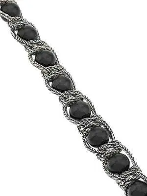Emanuele Bicocchi Beaded Chain Bracelet - Black