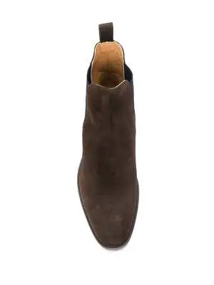 SCAROSSO Suede And Leather Chelsea Boots - Brown