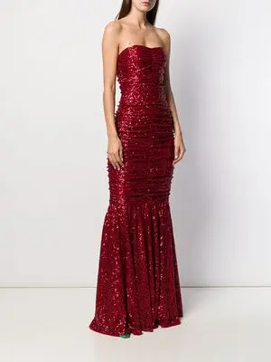 Dolce & Gabbana Sequin-embellished Draped Gown