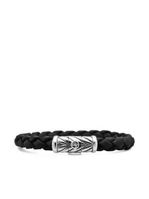 David Yurman Sterling Silver Braided Bracelet - Black