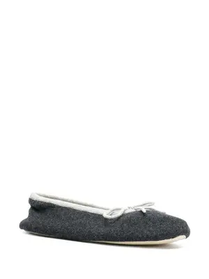 N.peal Bow Tie Slippers - Grey
