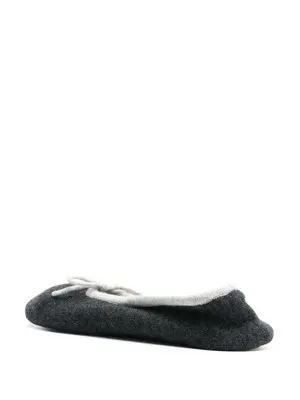 N.peal Bow Tie Slippers - Grey