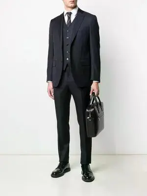 DELL'OGLIO Fitted Two Piece Suit - Blue