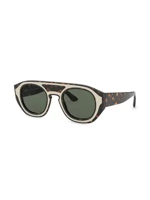 Giorgio Armani Tortoiseshell Round Frame Sunglasses