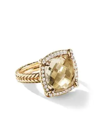 David Yurman David Yurman 18kt Yellow Gold Châtelaine Citrine And Diamond Ring 88accdi