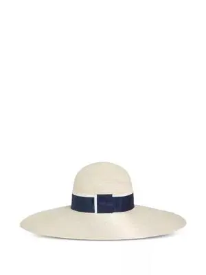 MAISON MICHEL Blanche Wide Brim Hat - Neutrals
