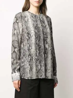 N°21 Snake Print Long Sleeve Blouse