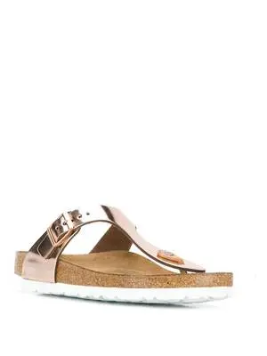 BIRKENSTOCK Metallic Thong Sandals - Pink