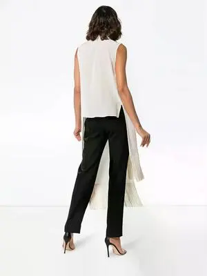 Givenchy Fringe-trimmed Silk-crepe Top