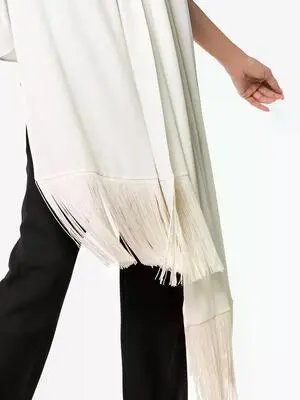 Givenchy Fringe-trimmed Silk-crepe Top