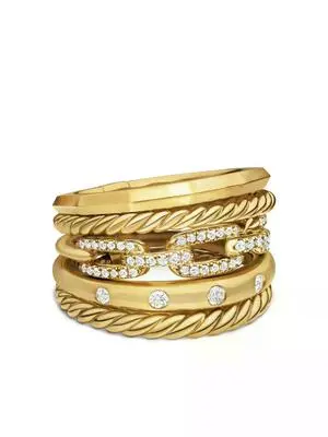 David Yurman David Yurman 18kt Yellow Gold Stax Diamond Ring Gold