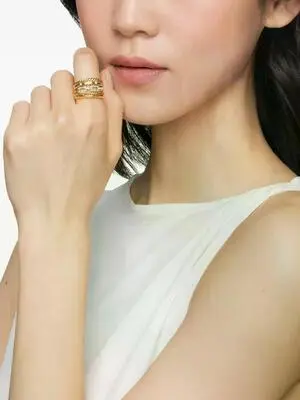 David Yurman 18kt Yellow Stax Diamond Ring - Gold