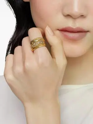 David Yurman 18kt Yellow Stax Diamond Ring - Gold