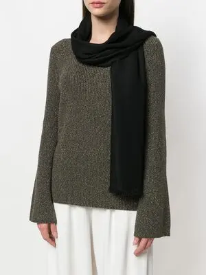 N.peal Pashmina Stole Scarf - Black