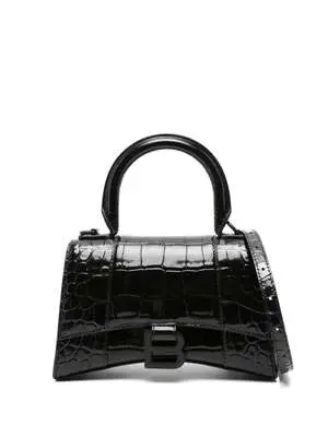 Balenciaga Hourglass Xs Top-handle Bag - Black