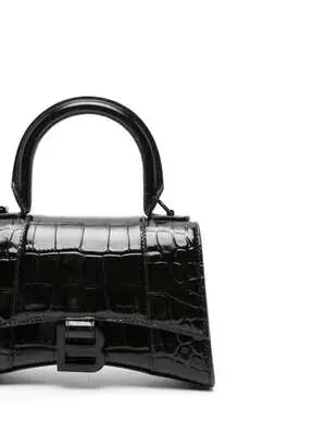 Balenciaga Hourglass Xs Top-handle Bag - Black