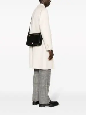 Thom Browne Pebble Grain Reporter Bag - Black