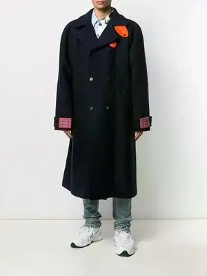 Off-White Double Breasted Midi Coat