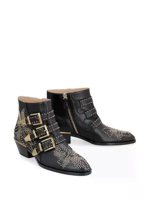 Chloé Susanna 30mm Studded Ankle Boots - Black