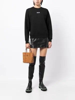 Mcm Mini Aren Tote Bag - Brown