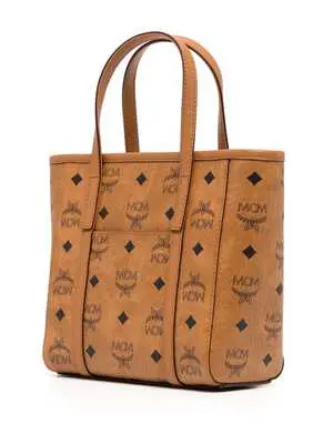 Mcm Mini Aren Tote Bag - Brown
