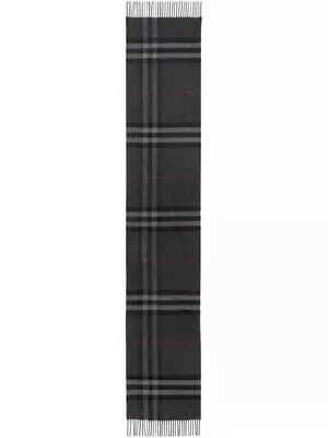 Burberry The Classic Check Cashmere Scarf - Grey