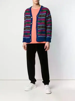 Comme Des Garçons Intarsia Buttoned Cardigan