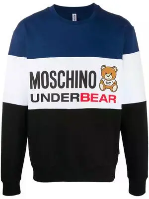Moschino Underbear Striped Sweatshirt - Blue