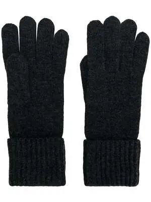 N.peal Cashmere Ribbed Gloves - Grey