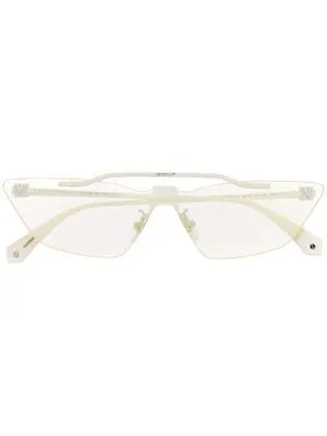 Off-White Metal Mask Geometric Frame Sunglasses - White
