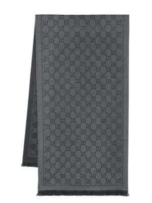 Gucci Gg-jacquard Wool Scarf
