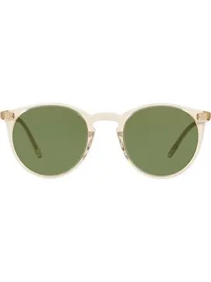Oliver Spencer O'malley Round-frame Sunglasses - Yellow