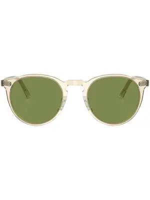 Oliver Spencer O'malley Round-frame Sunglasses - Yellow