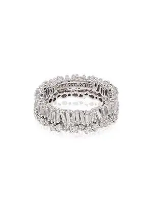 SUZANNE KALAN 18kt Gold Diamond Fireworks Ring - Silver