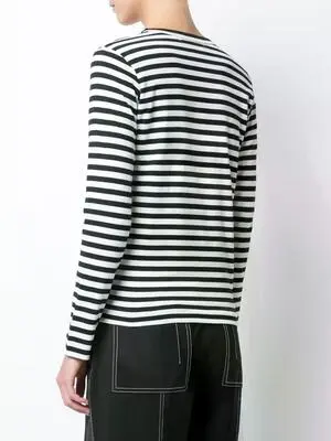 Play Comme Des Garcon Striped Long Sleeve T-shirt - Black