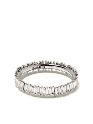 SUZANNE KALAN 18kt Mini Classic Fireworks Diamond Eternity Ring - Silver