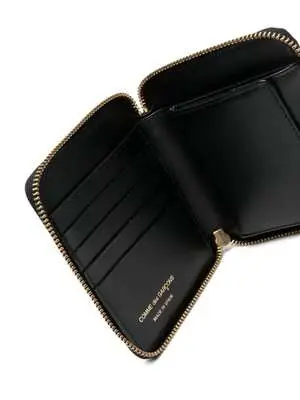 Comme Des Garçons Polka Dot-print Leather Wallet - Black